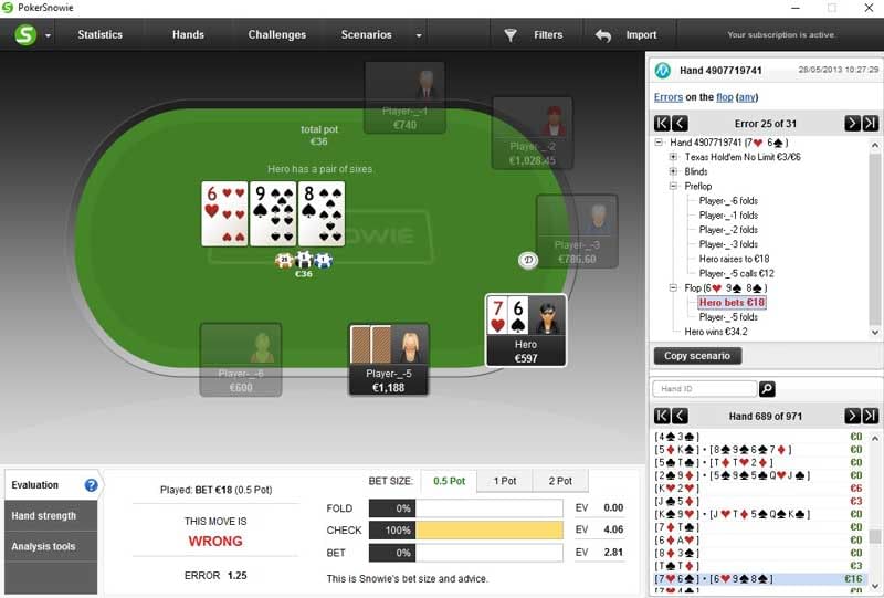 PokerSnowie Review: Poker Hand Analysis & Coaching Software