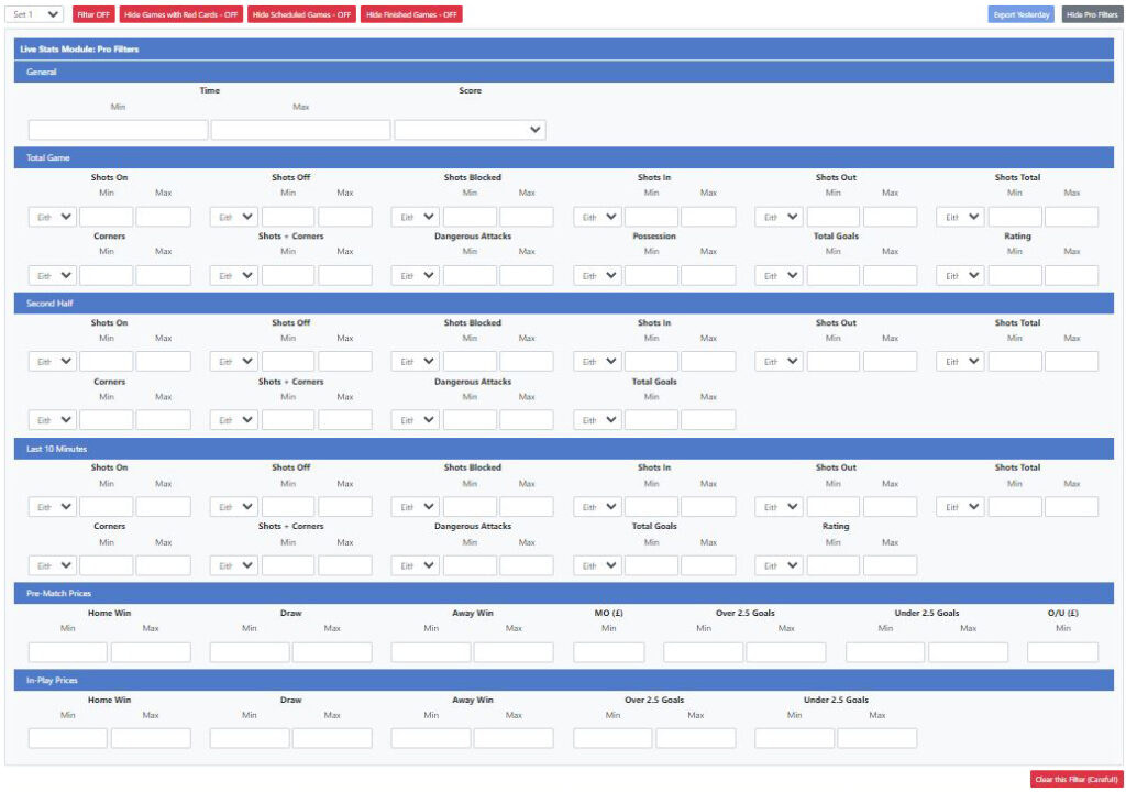 Live Stats Module: In-Play Football Stats and Alerts